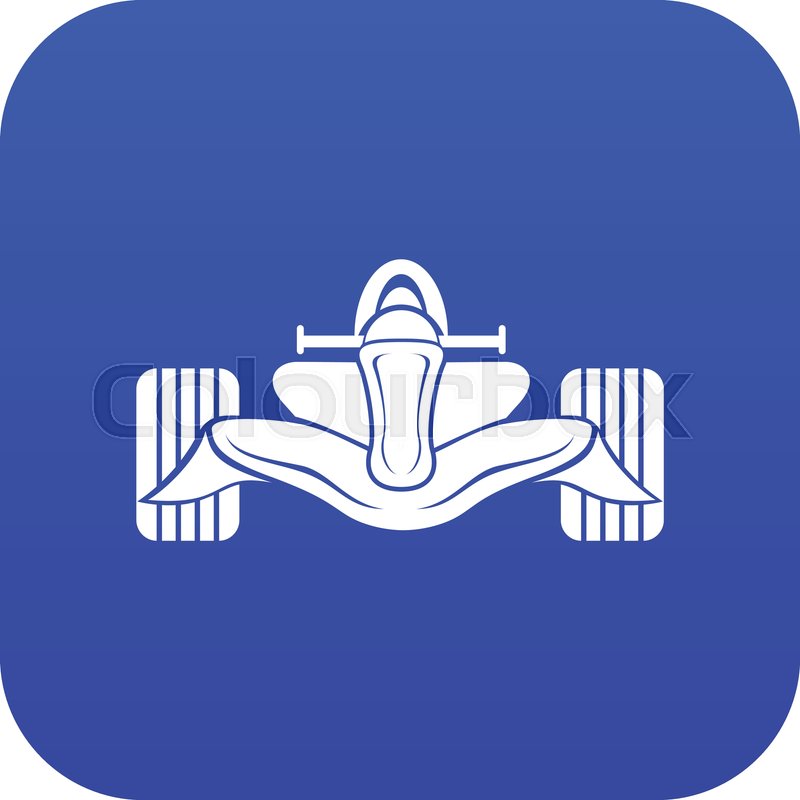 Racing car formula icon blue vector ... | Stock vector | Colourbox