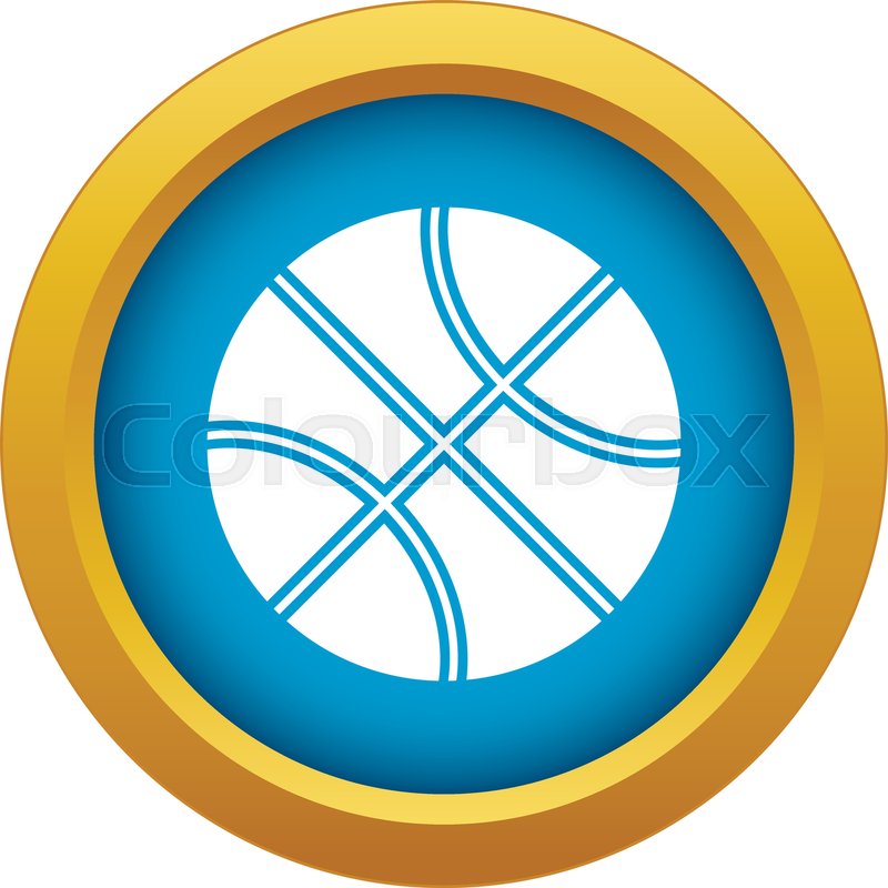 Basketball ball icon blue vector ... | Stock vector | Colourbox
