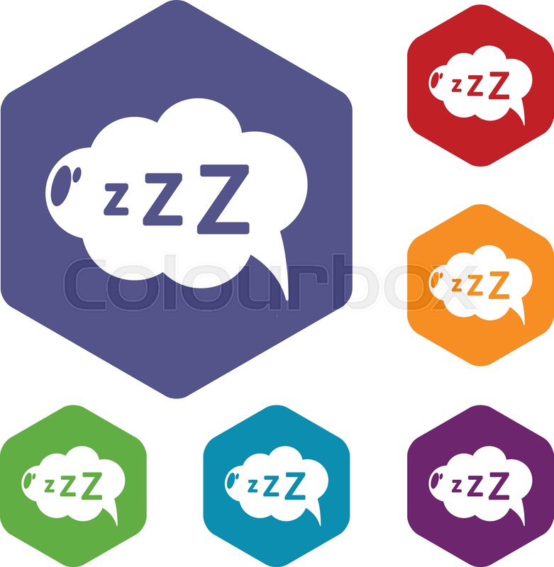 Snoring icons vector colorful ... | Stock vector | Colourbox