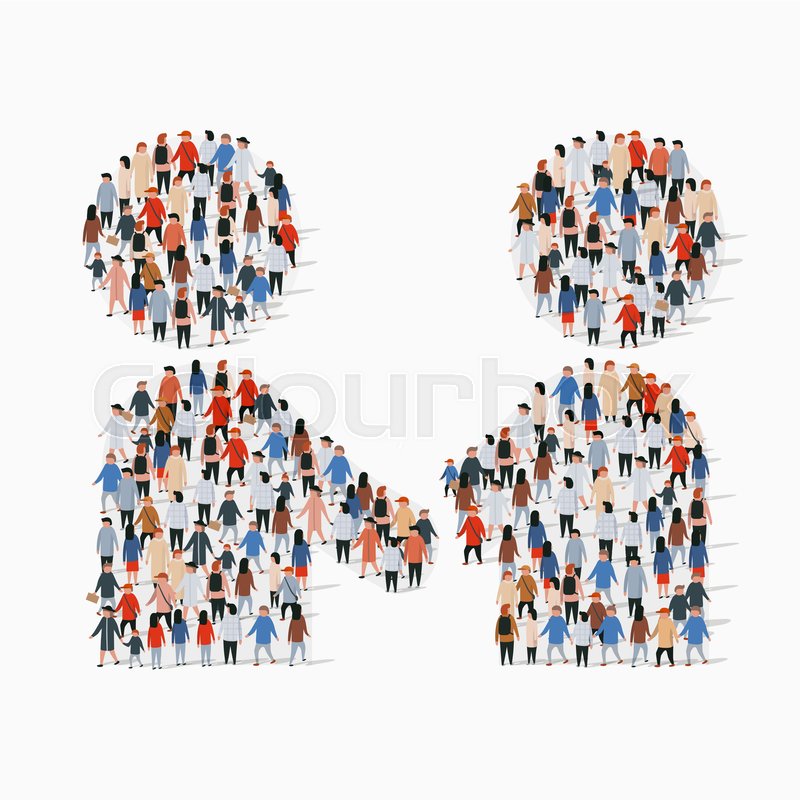 Big Group Of People In Form Of Stock Vector Colourbox big-group-of-people-in-form-of-stock-vector-colourbox