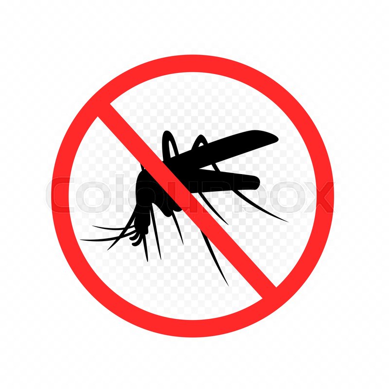 Mosquito repellent sign label on white ... | Stock vector | Colourbox