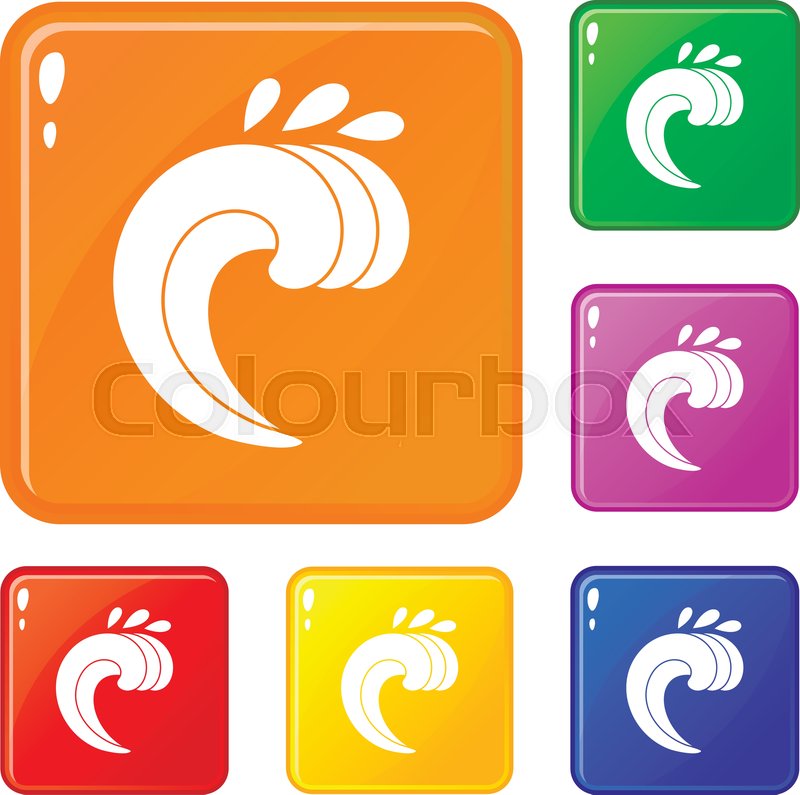 Water wave splash icon, simple style | Stock vector | Colourbox