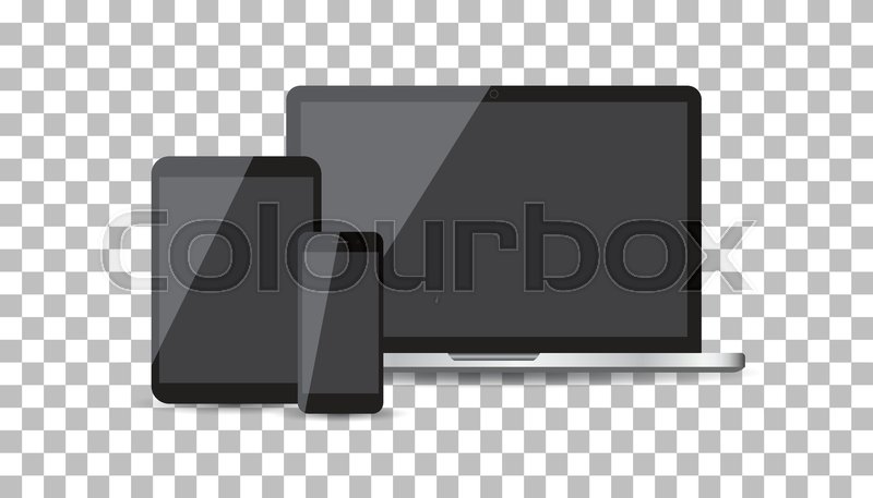 Realistic device flat Icons: ... | Stock vector | Colourbox