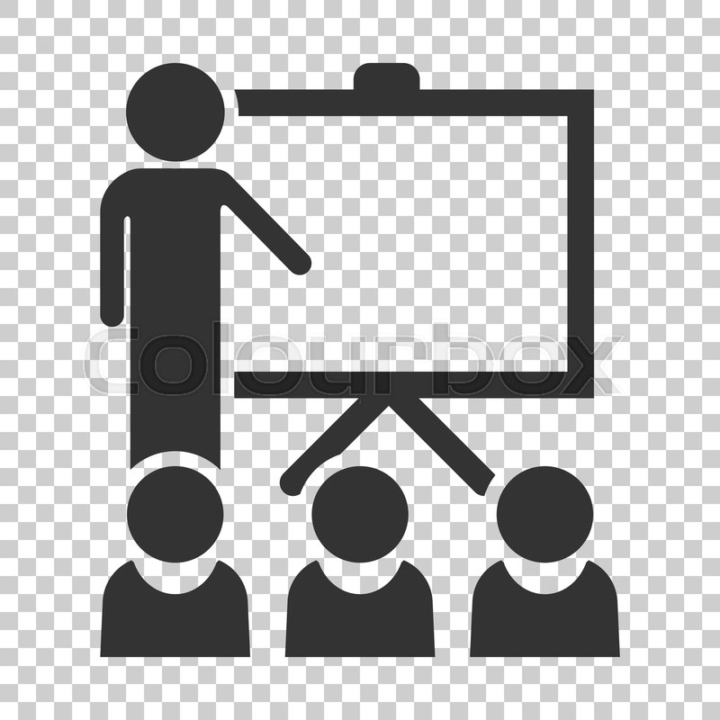 Training education icon in flat style. ... | Stock vector | Colourbox