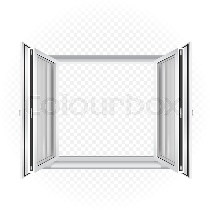 White open window template on ... | Stock vector | Colourbox