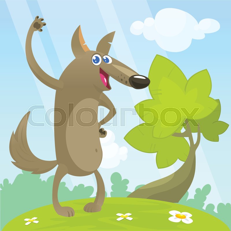 Cartoon Wolf Den