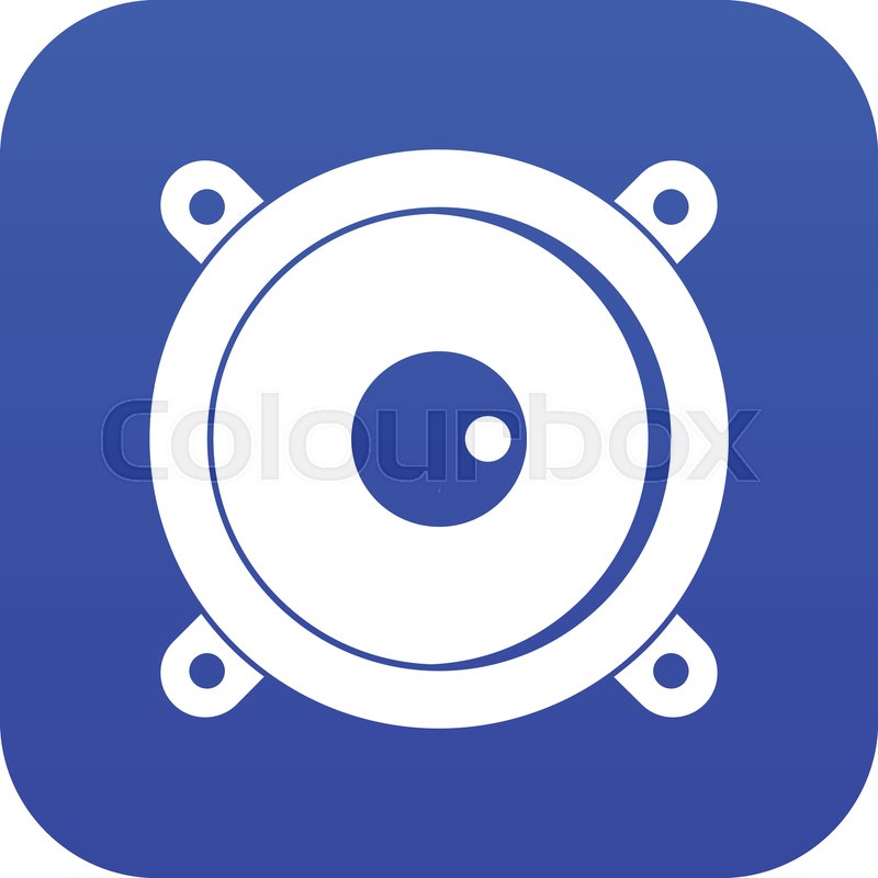 Audio speaker icon digital blue for ... | Stock vector | Colourbox
