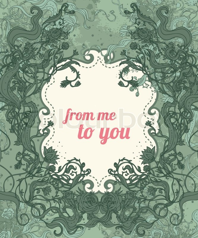 Glamour dark green frame | Stock vector | Colourbox