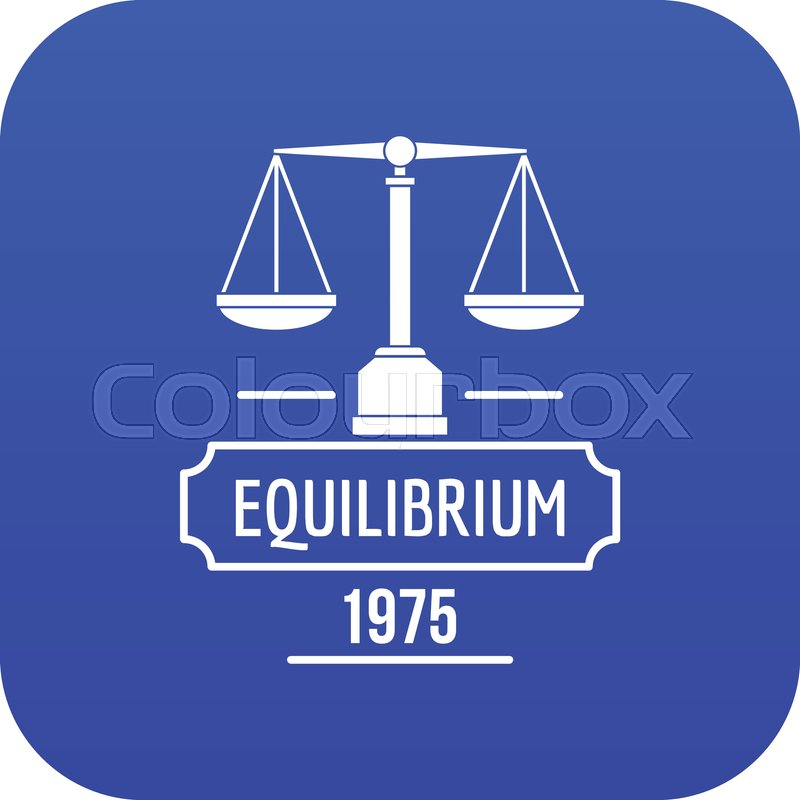 Equilibrium icon blue vector isolated ... | Stock vector | Colourbox