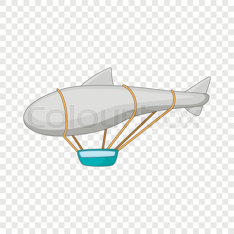 Flying dirigible icon. Cartoon ... | Stock vector | Colourbox