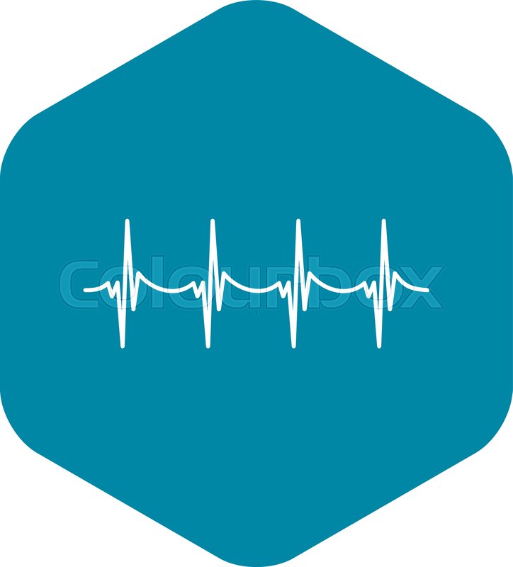 Musical pulse icon in simple style on ... | Stock vector | Colourbox