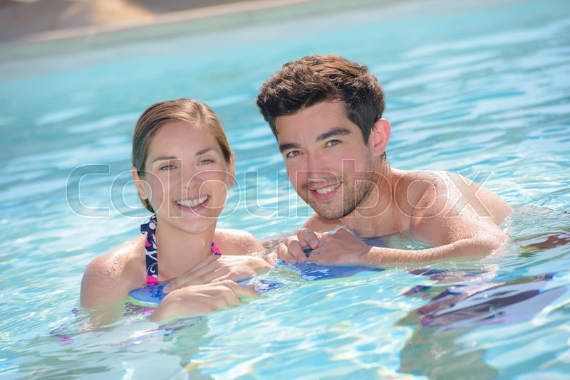 Couple in swimming pool | Stock image | Colourbox