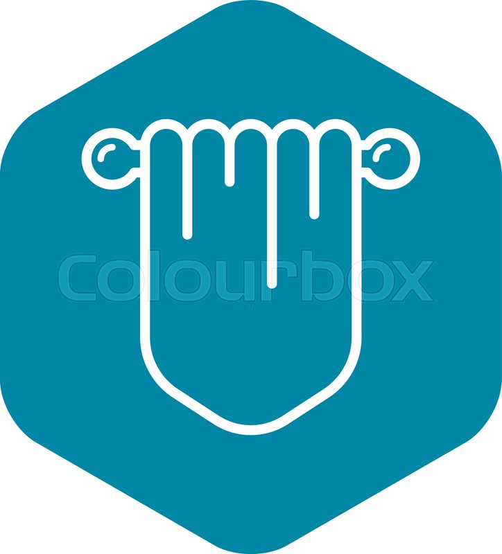 Hand towel icon. Outline hand towel ... | Stock vector | Colourbox