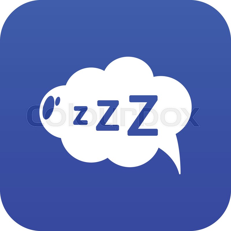 Snoring icon blue vector isolated on ... | Stock vector | Colourbox