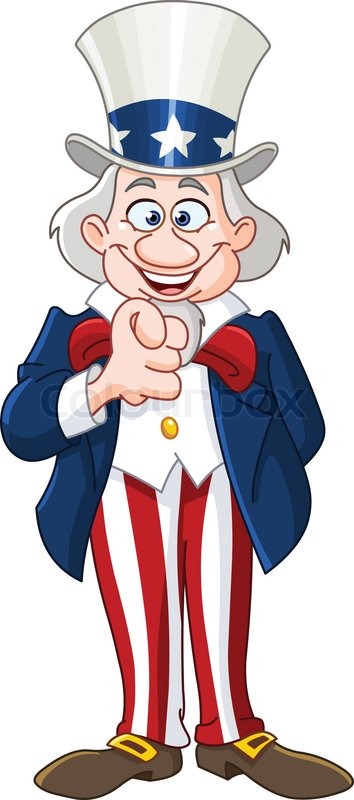 Uncle Sam pointing with his finger | Stock vector | Colourbox