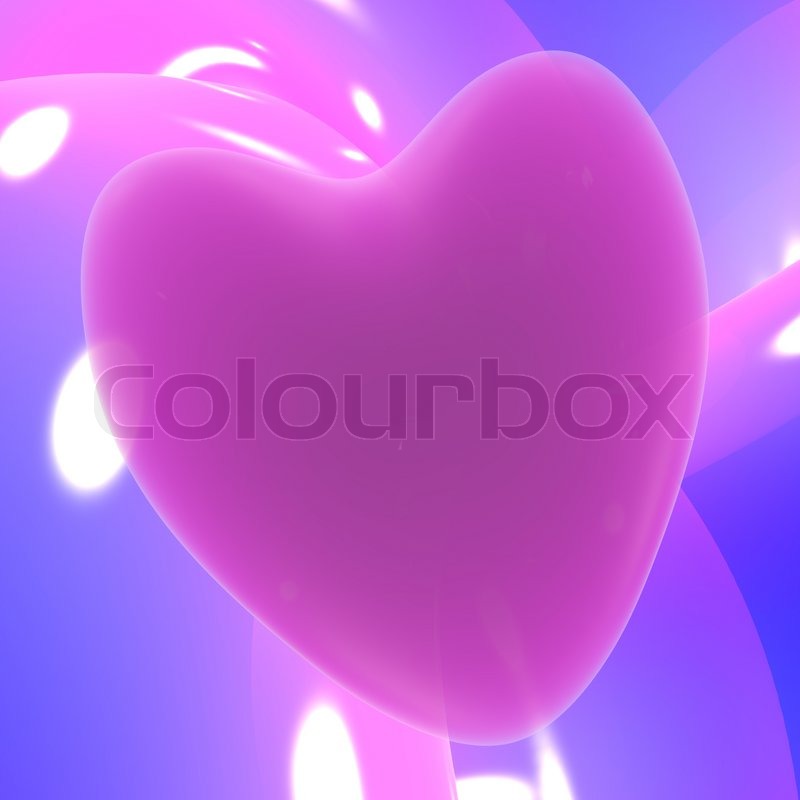 Mauve Heart On A Glowing Background ... | Stock image | Colourbox