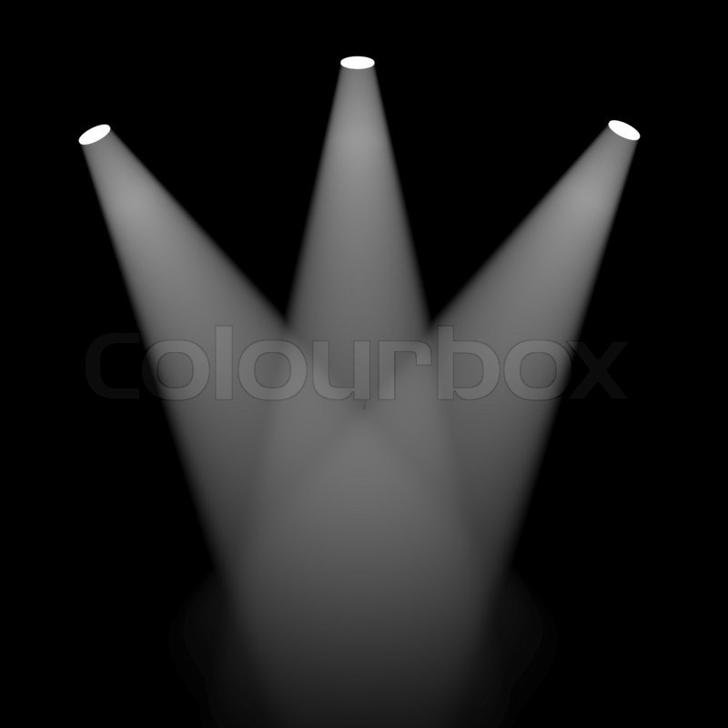 White Spotlights On Black For ... | Stock image | Colourbox