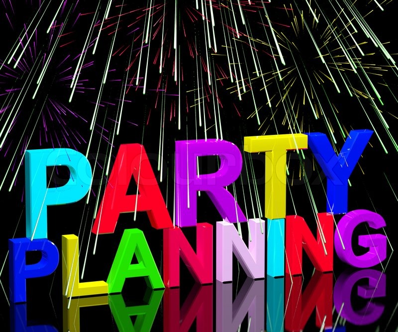Party Planning Words Showing Birthday Or Anniversary Celebration 
