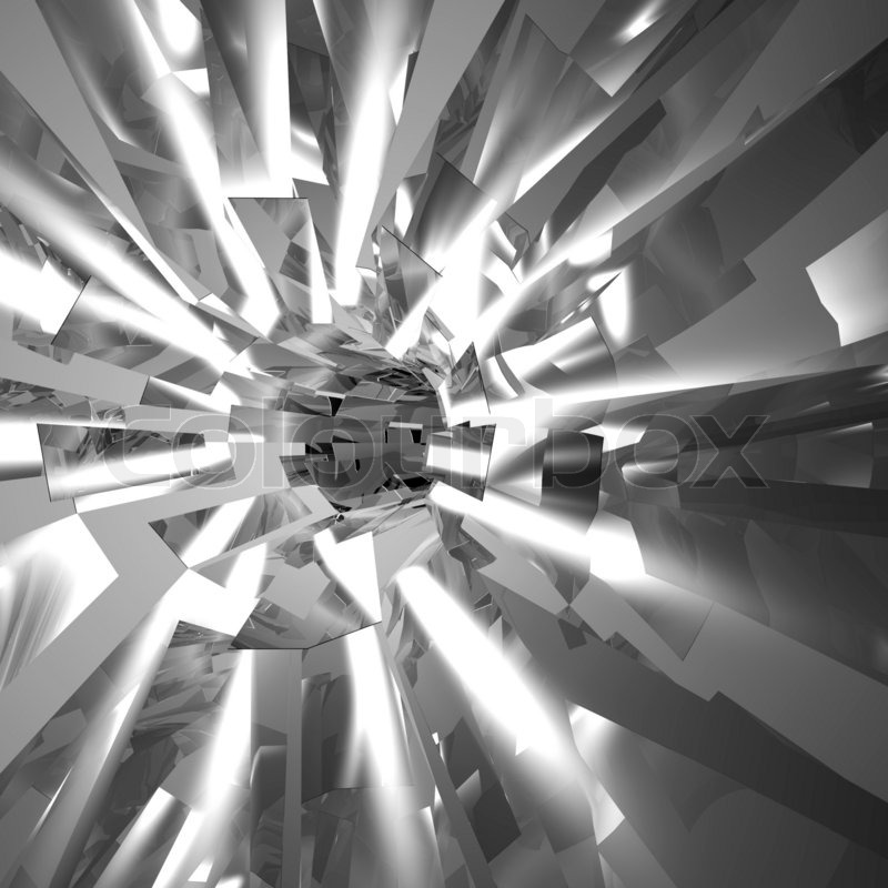 Shiny Exploding Metal Or Glass ... | Stock image | Colourbox