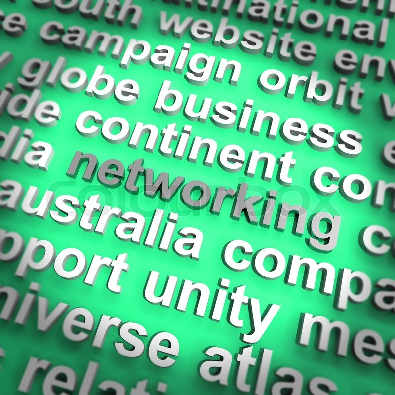 Networking Word Showing Relationships ... | Stock image | Colourbox