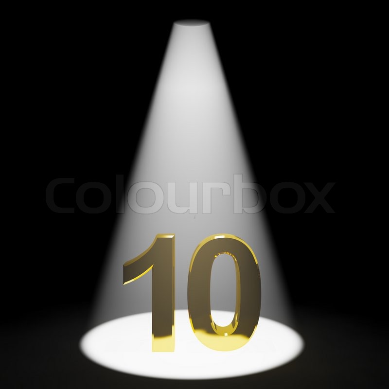Gold 10th Or 10 3d Number Representing ... | Stock image | Colourbox