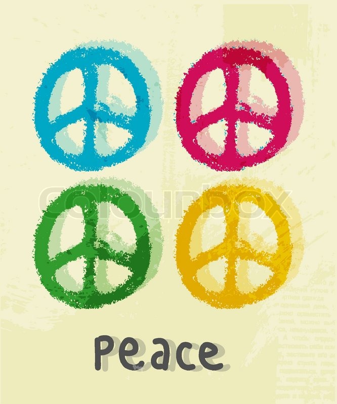 Illustration of peace sign | Stock vector | Colourbox