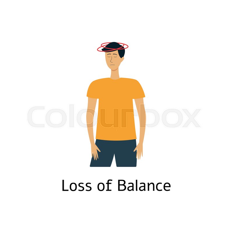 Loss of balance - symptom of stroke. ... | Stock vector | Colourbox