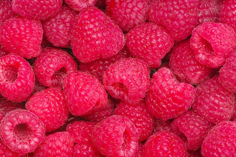 Raspberries background | Stock image | Colourbox