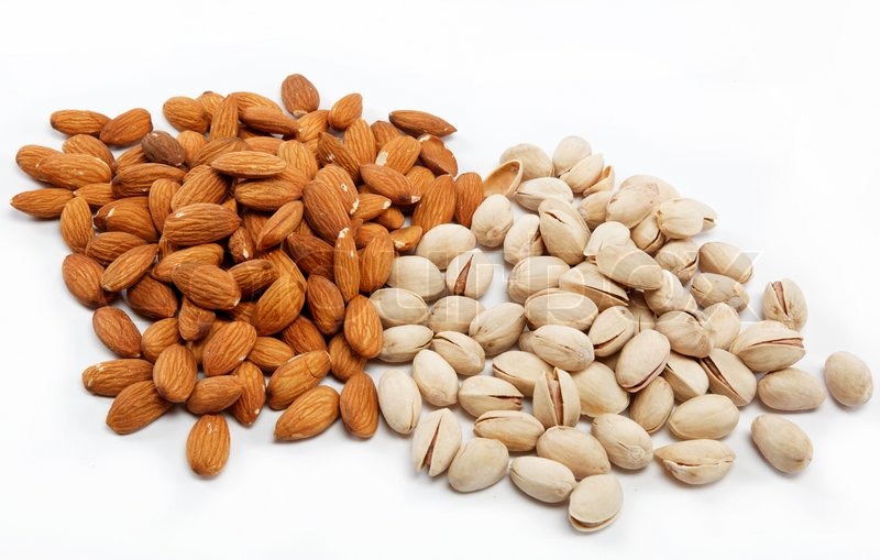 Almond and pistachio nuts | Stock image | Colourbox