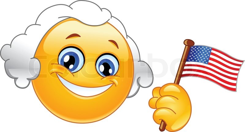 George Washington emoticon holding a ... | Stock vector | Colourbox