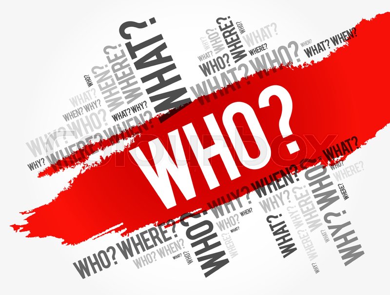 WHO? - Questions whose answers are ... | Stock vector | Colourbox