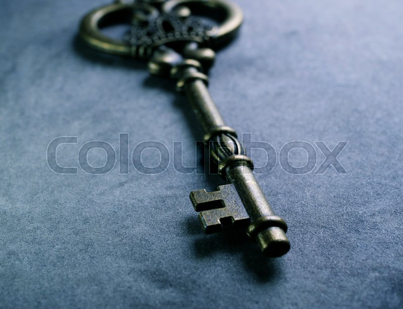 Close up of a classic key | Stock image | Colourbox