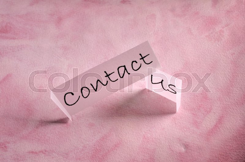 Close up of contact us tag | Stock image | Colourbox