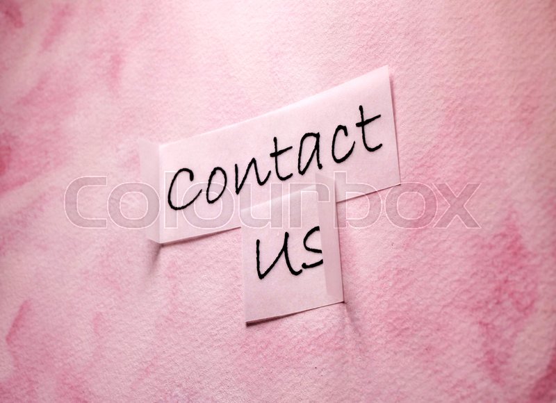 Close up of contact us tag | Stock image | Colourbox