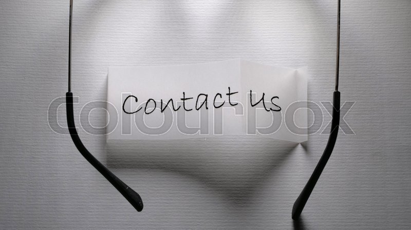 Close up of contact us tag | Stock image | Colourbox