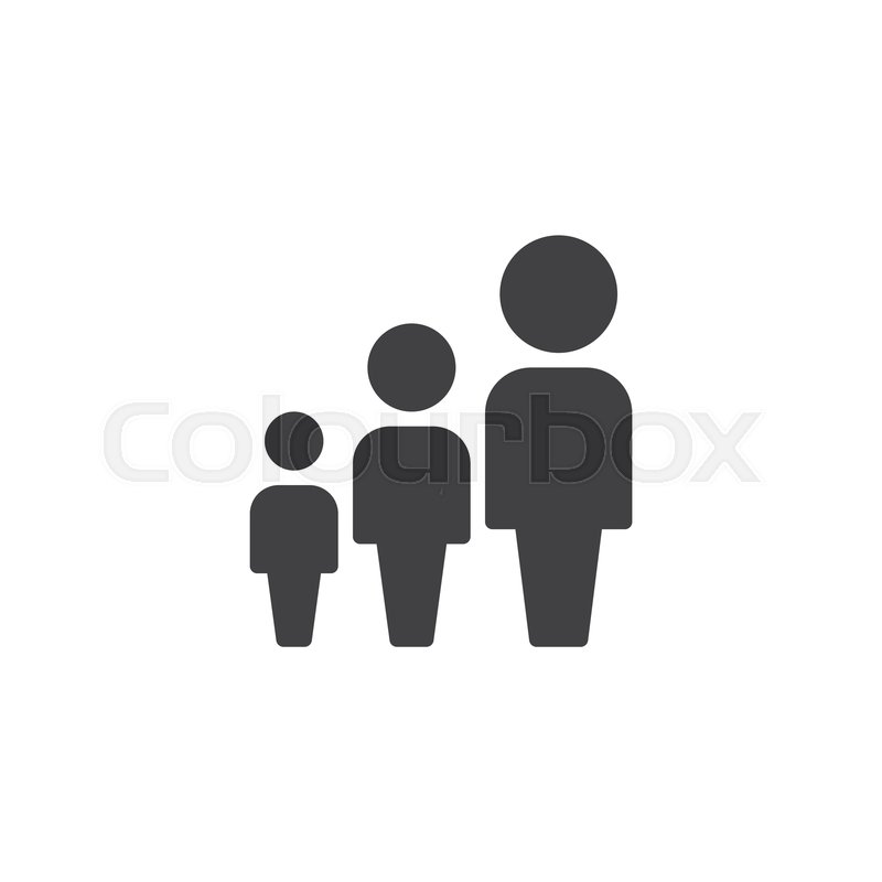 Group of three people vector icon. ... | Stock vector | Colourbox
