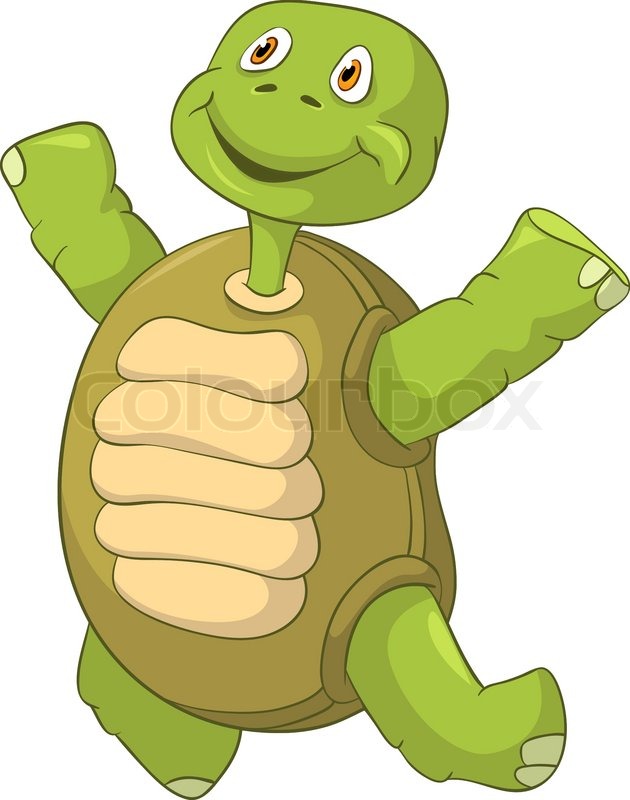 Funny Turtle Jumping | Stock vector | Colourbox