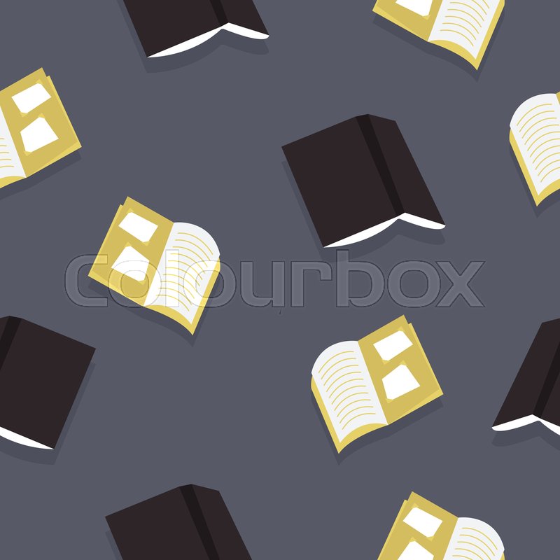 Gray and black books pattern vector | Stock vector | Colourbox