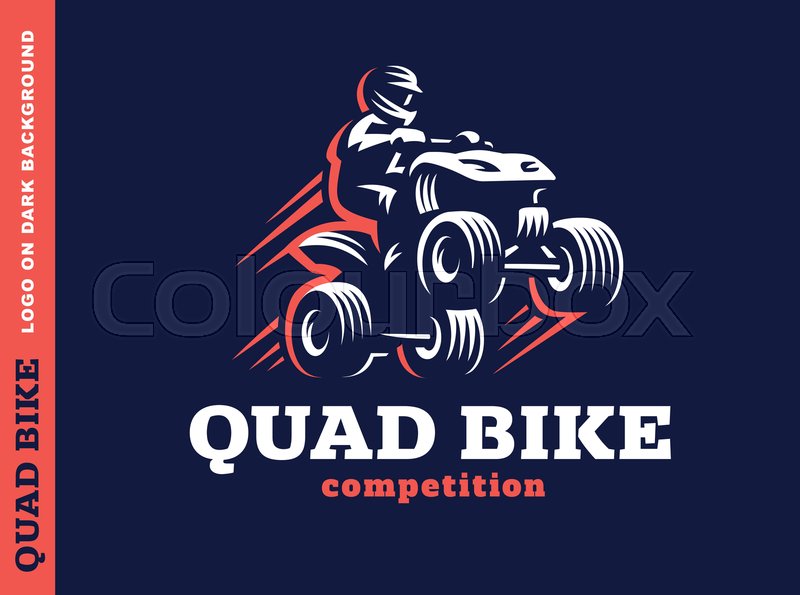 Quad bike competition. Logo design on ... | Stock vector | Colourbox