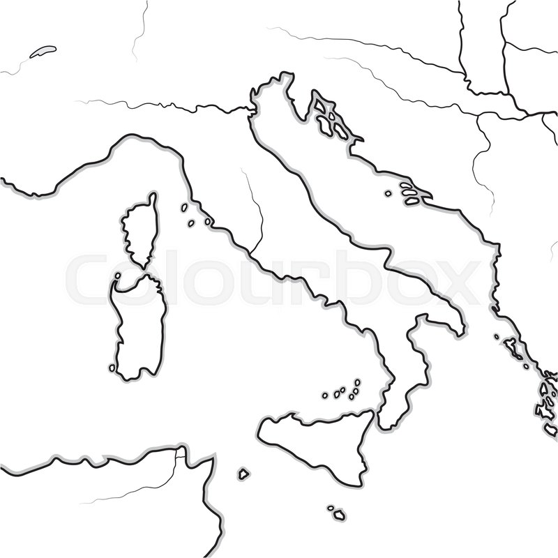 Map of The ITALIAN Lands: Italy, ... | Stock vector | Colourbox
