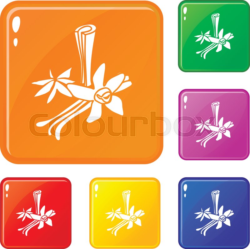 Spices icons set collection vector 6 ... | Stock vector | Colourbox