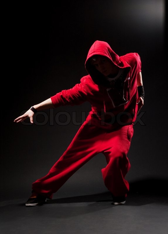 Stylish dancer in red | Stock image | Colourbox