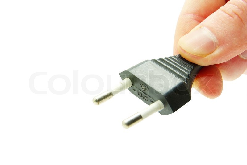 Hand mit Stecker | Stock Bild | Colourbox