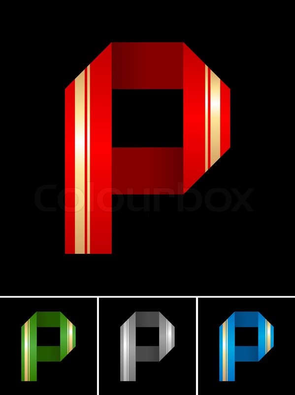 ABC font from coloured set paper ... | Stock vector | Colourbox