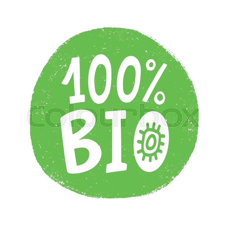 100 percent bio vector badge sign. Eco ... | Stock vector | Colourbox