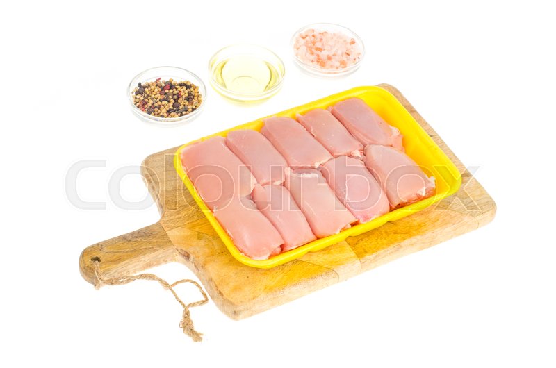 Fresh raw chicken meat in tray on ... | Stock image | Colourbox