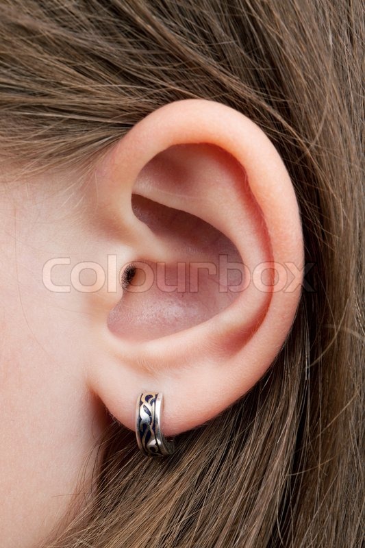 The little girl's ear | Stock Photo | Colourbox