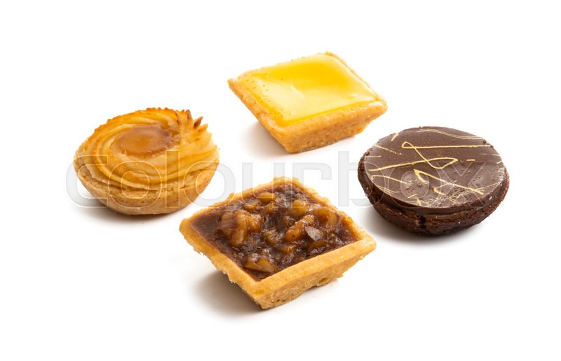 Swiss delicious cookies on white ... | Stock image | Colourbox