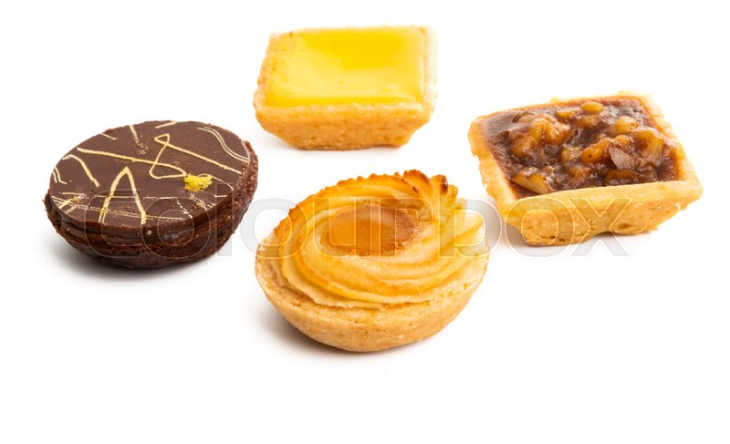 Swiss delicious cookies on white ... | Stock image | Colourbox