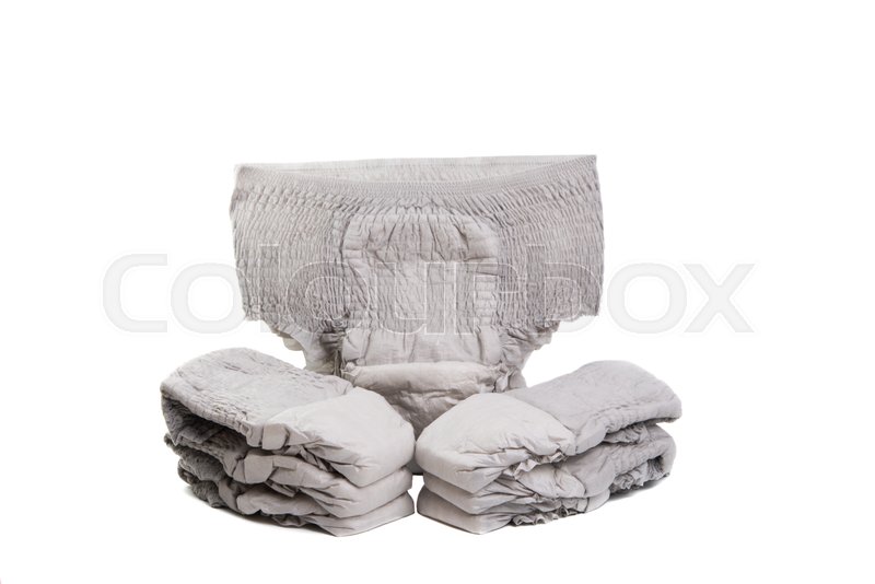 Diapers isolated on white background | Stock image | Colourbox